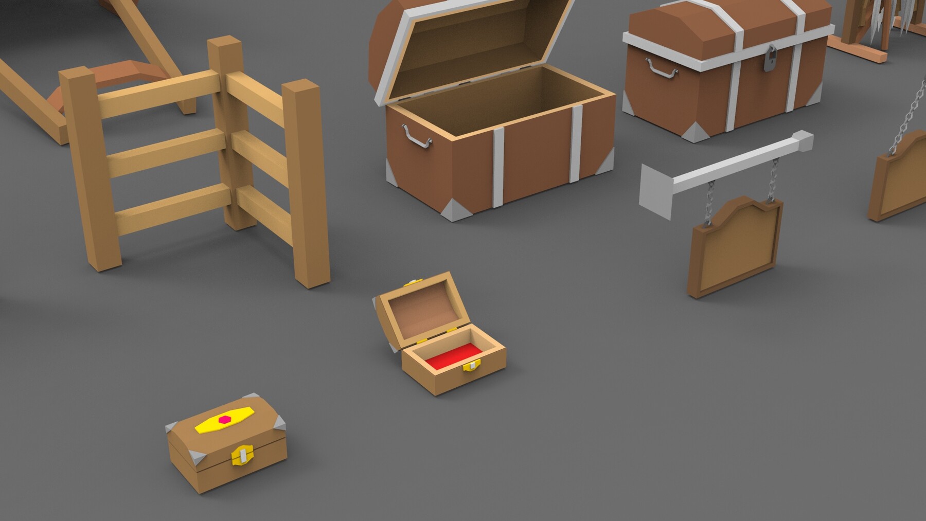 ArtStation - Low Poly Medieval Exterior Pack Collection Low-poly 3D ...