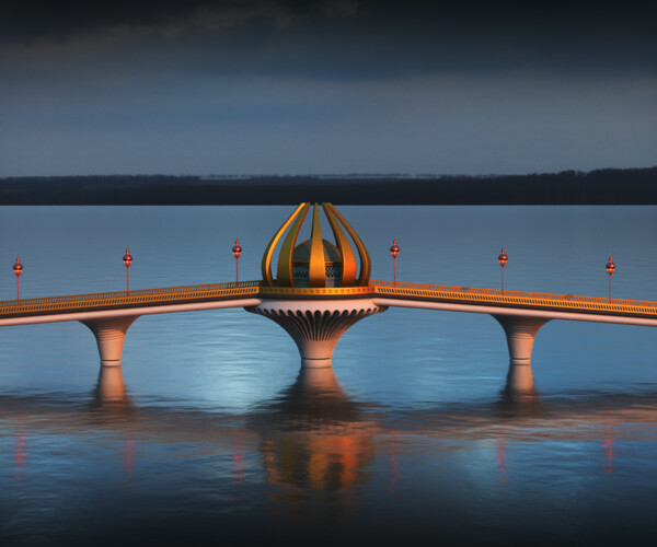 ArtStation - Fantasy Futuristic Bridge 3D model | Resources