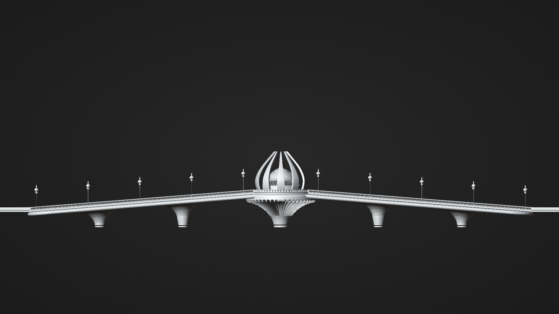 ArtStation - Fantasy Futuristic Bridge 3D model | Resources