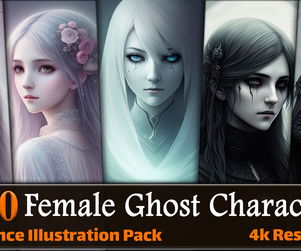 ArtStation - 260 Female Ghost Character Reference Pack | 4K | Artworks
