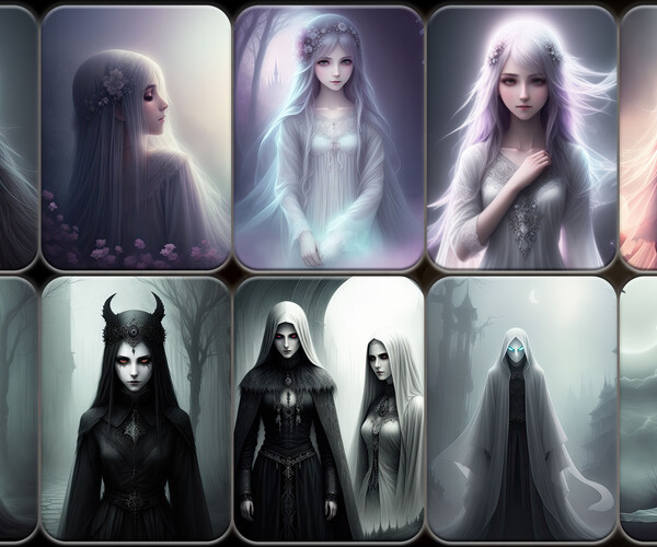 ArtStation - 260 Female Ghost Character Reference Pack | 4K | Artworks