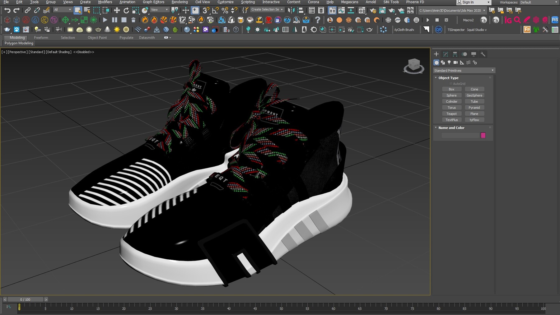 ArtStation - Adidas EQT Bask ADV Black & White with 4K PBR Textures | Resources