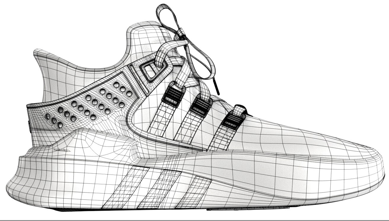 ArtStation - Adidas EQT Bask ADV Black & White with 4K PBR Textures ...