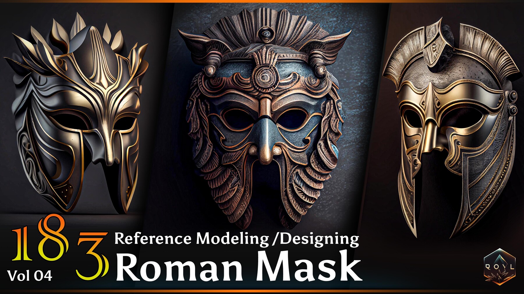 ArtStation - 183 Roman Mask reference Modeling /Designing Vol 04 | Artworks