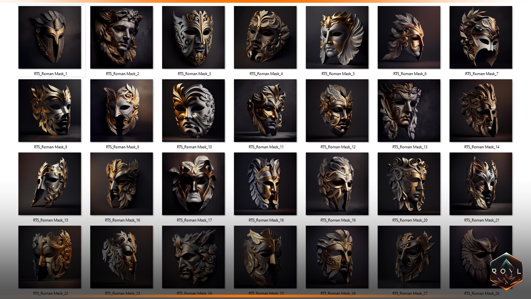 ArtStation - 183 Roman Mask reference Modeling /Designing Vol 04 | Artworks