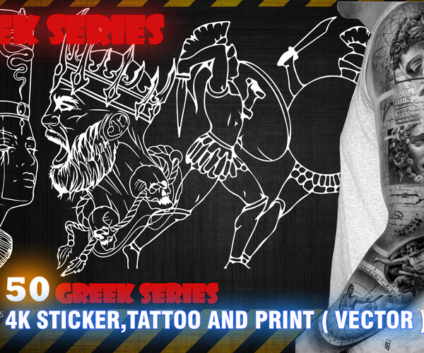 ArtStation - 50 4K TATTOO,PRINT AND STICKER - GREEK SERIES ...