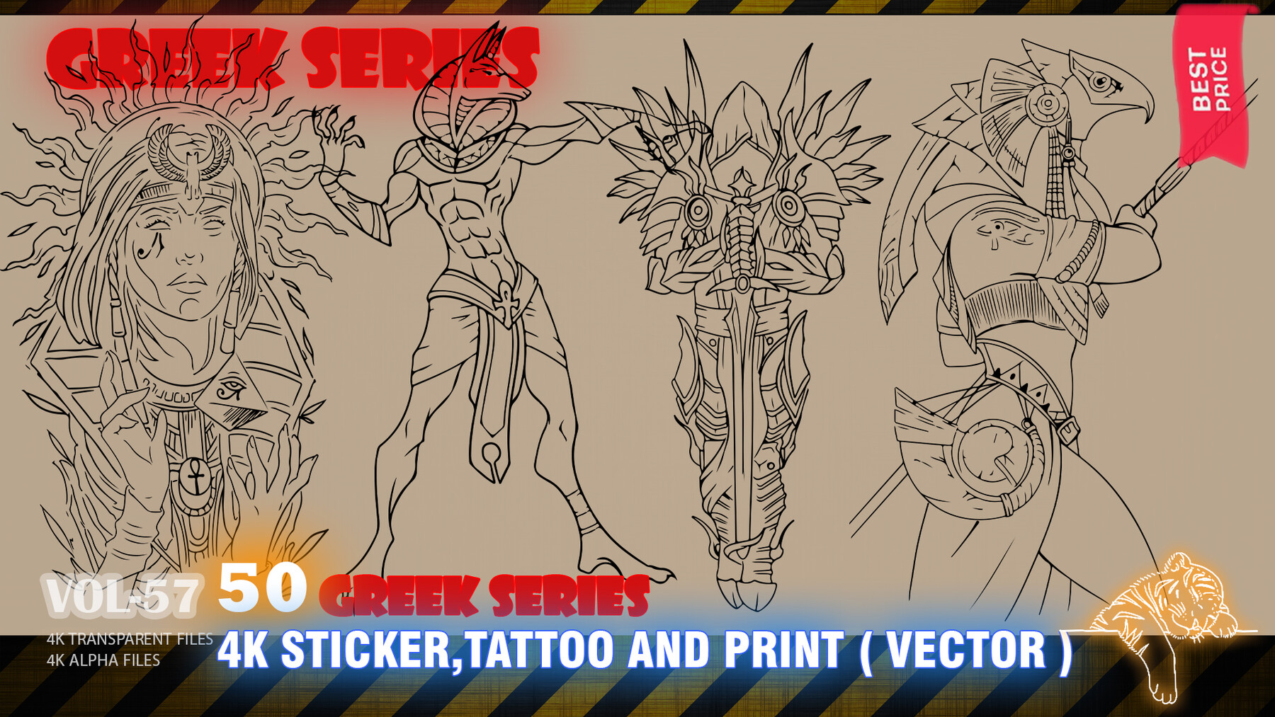 ArtStation - 50 4K TATTOO,PRINT AND STICKER - GREEK SERIES ...