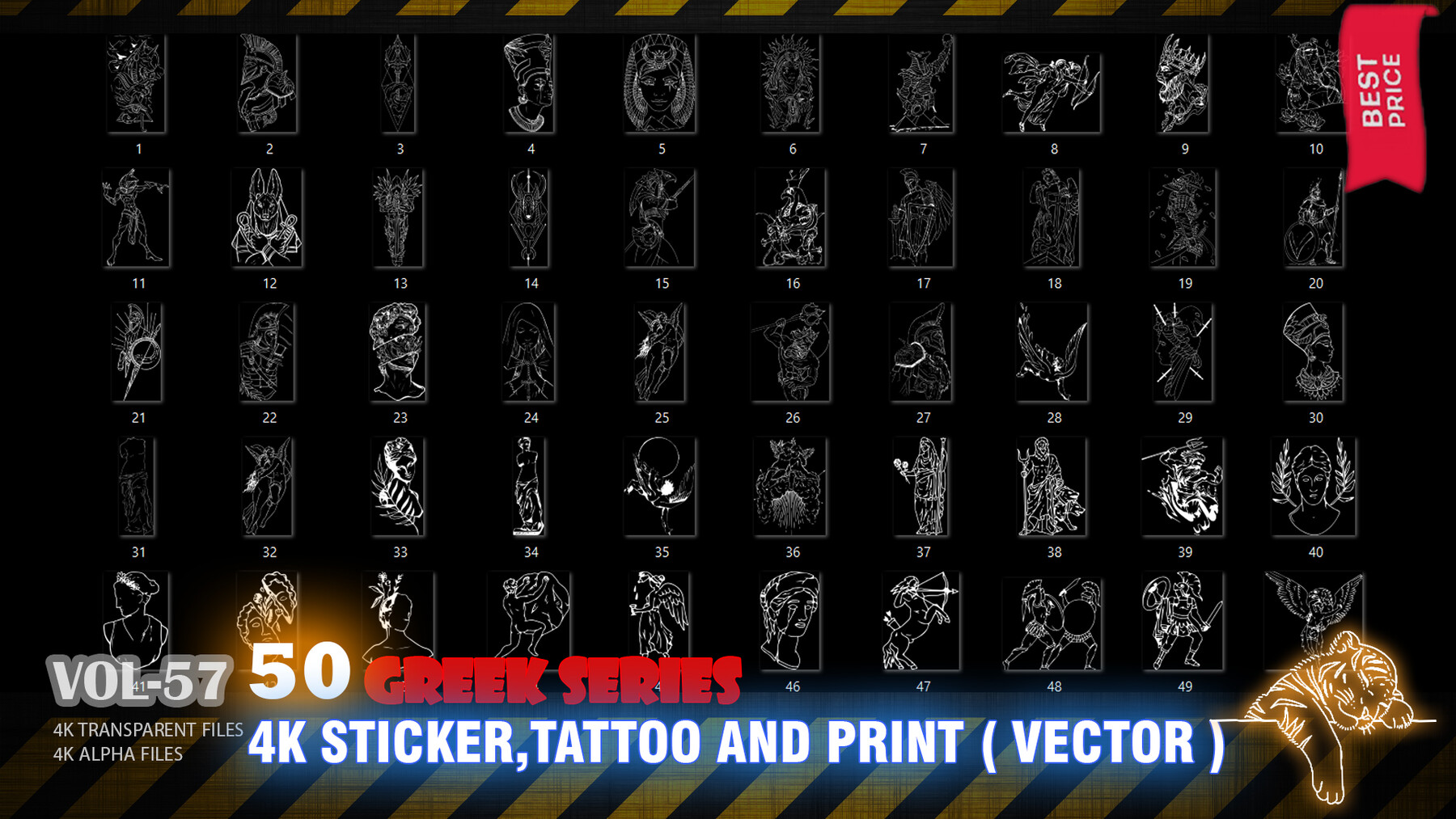 ArtStation - 50 4K TATTOO,PRINT AND STICKER - GREEK SERIES ...