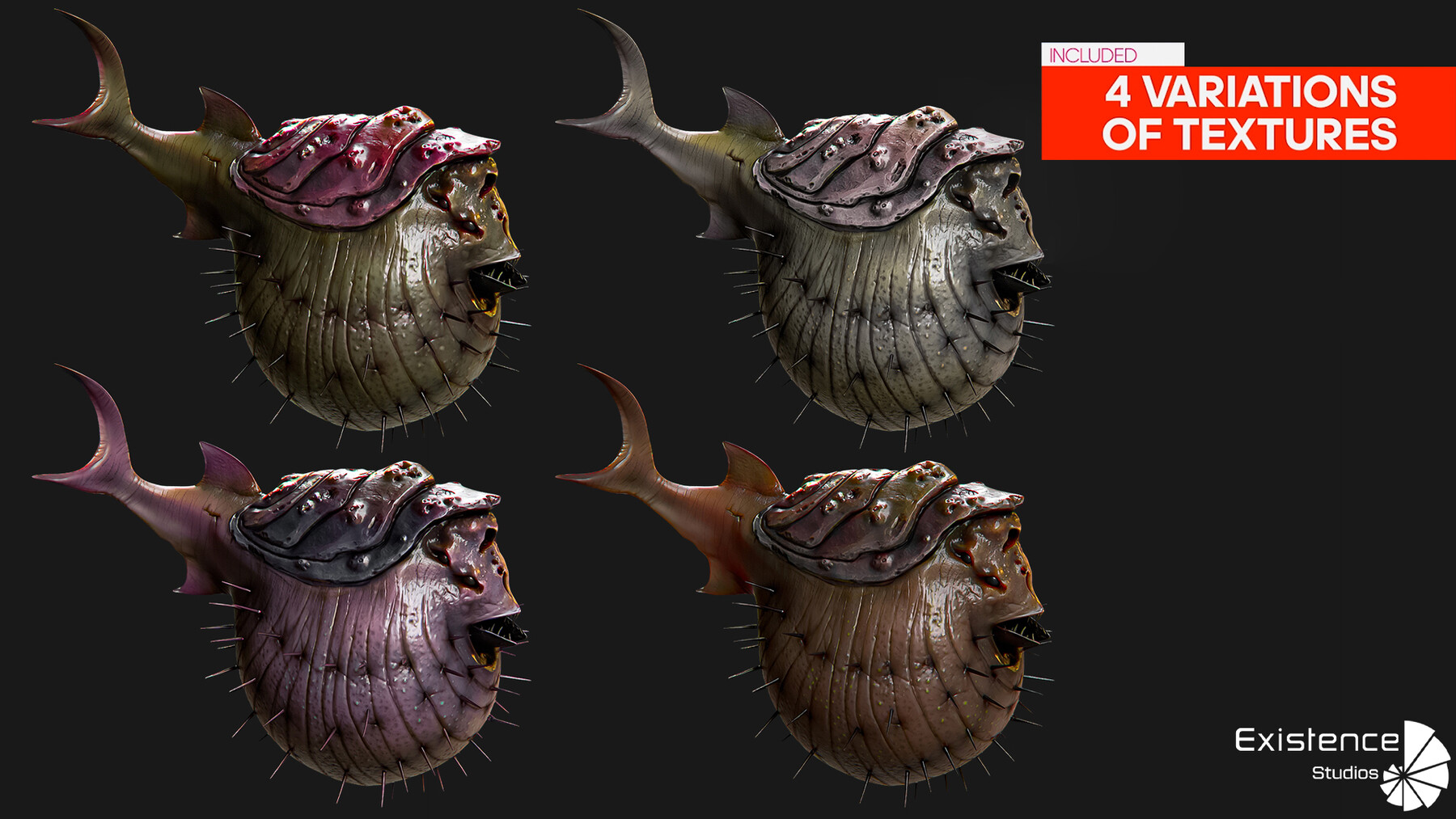 ArtStation - Fish low poly model / Porcupinefish Diodon lowpoly / ocean ...