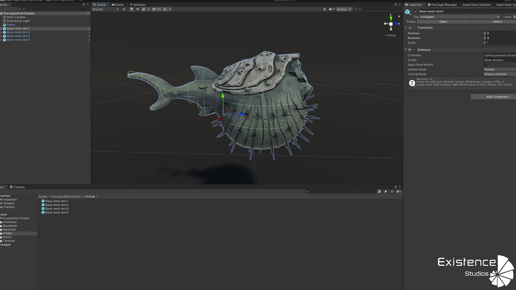 ArtStation - Fish low poly model / Porcupinefish Diodon lowpoly / ocean ...