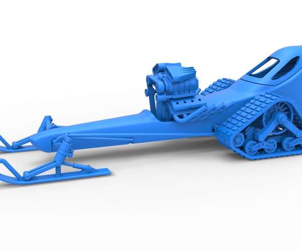 ArtStation - 3D printable Diecast Front engine old school snow dragster ...