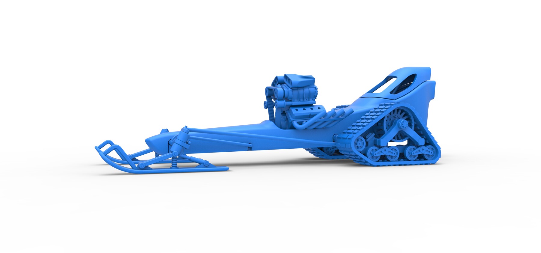 ArtStation - 3D printable Diecast Front engine old school snow dragster ...