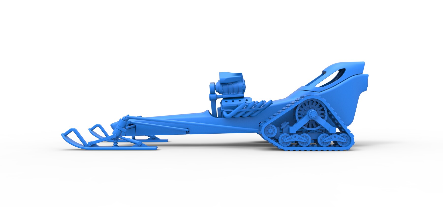 ArtStation - 3D printable Diecast Front engine old school snow dragster ...