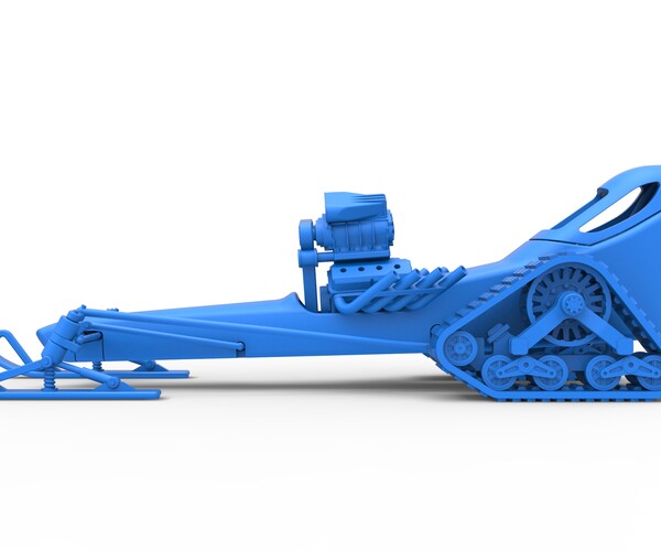 ArtStation - 3D printable Diecast Front engine old school snow dragster ...
