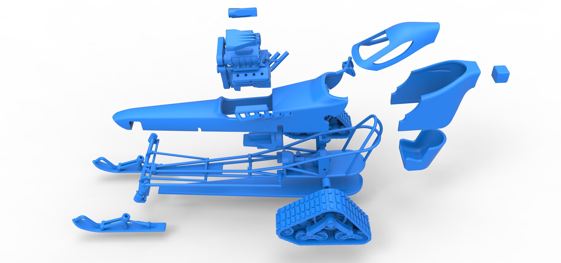 ArtStation - 3D printable Diecast Front engine old school snow dragster ...