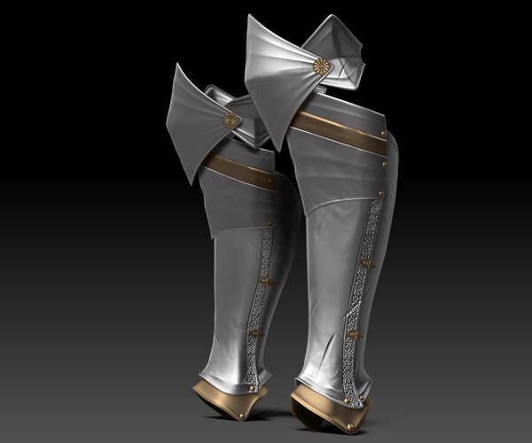 ArtStation - Knee Ankle Armor Sculpt Project | Resources