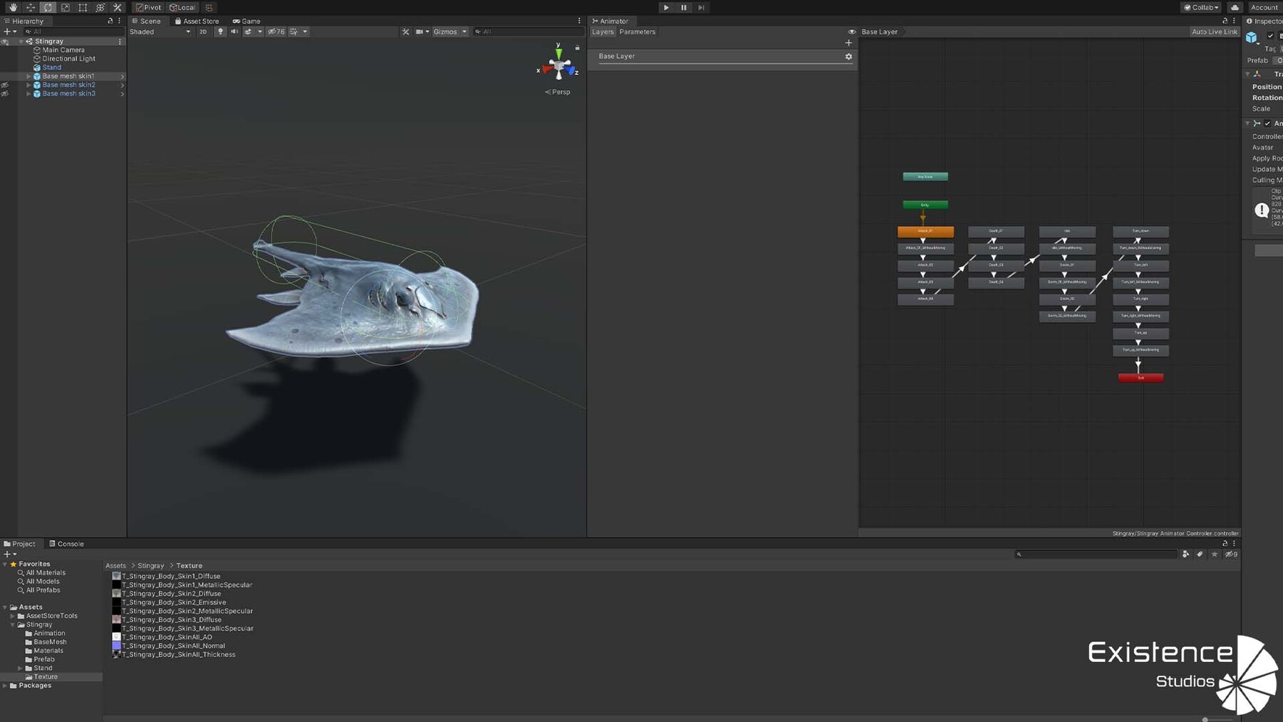 ArtStation - Fish low poly model / Stingray lowpoly fish / ocean horror ...
