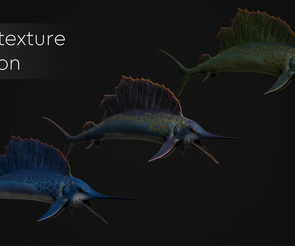 ArtStation - Monster fish / Fish low poly model / Sailfish lowpoly fish ...