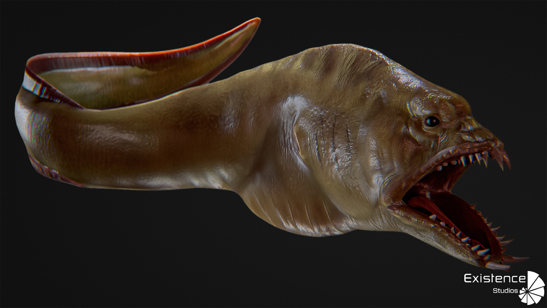 ArtStation - Fish low poly model / Moray Eel lowpoly fish / ocean horror / monster fish / #4 ...