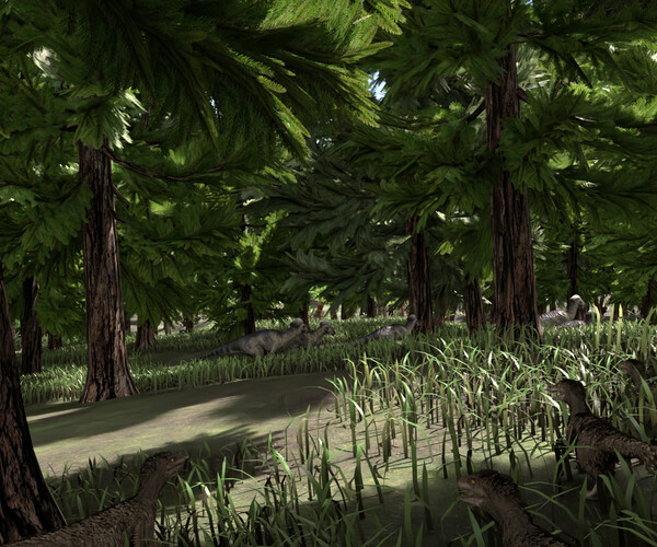 ArtStation - 3D Model: Mesozoic Landscape Dinosaur Collection | Resources