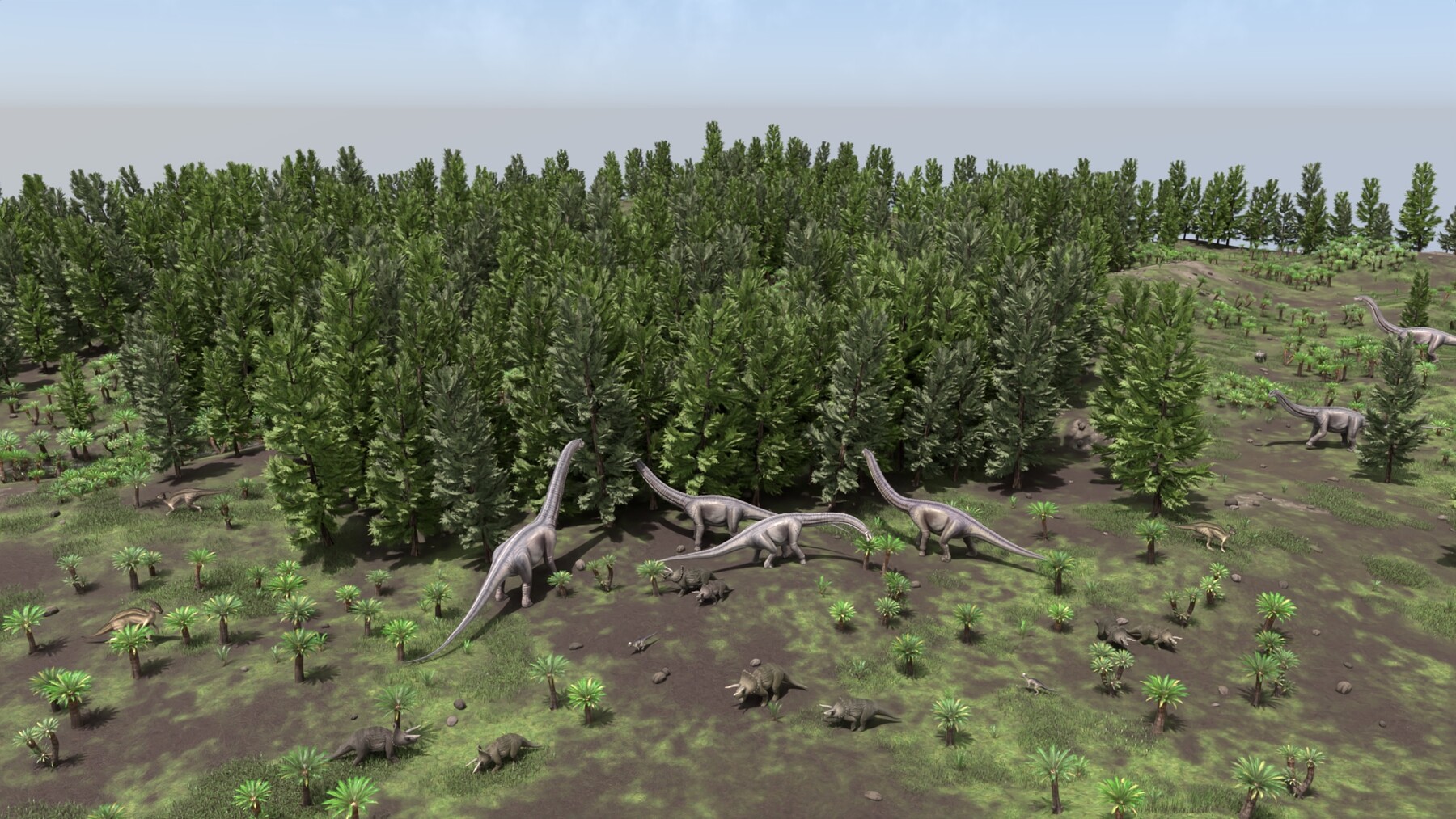 ArtStation - 3D Model: Mesozoic Landscape Dinosaur Collection | Resources