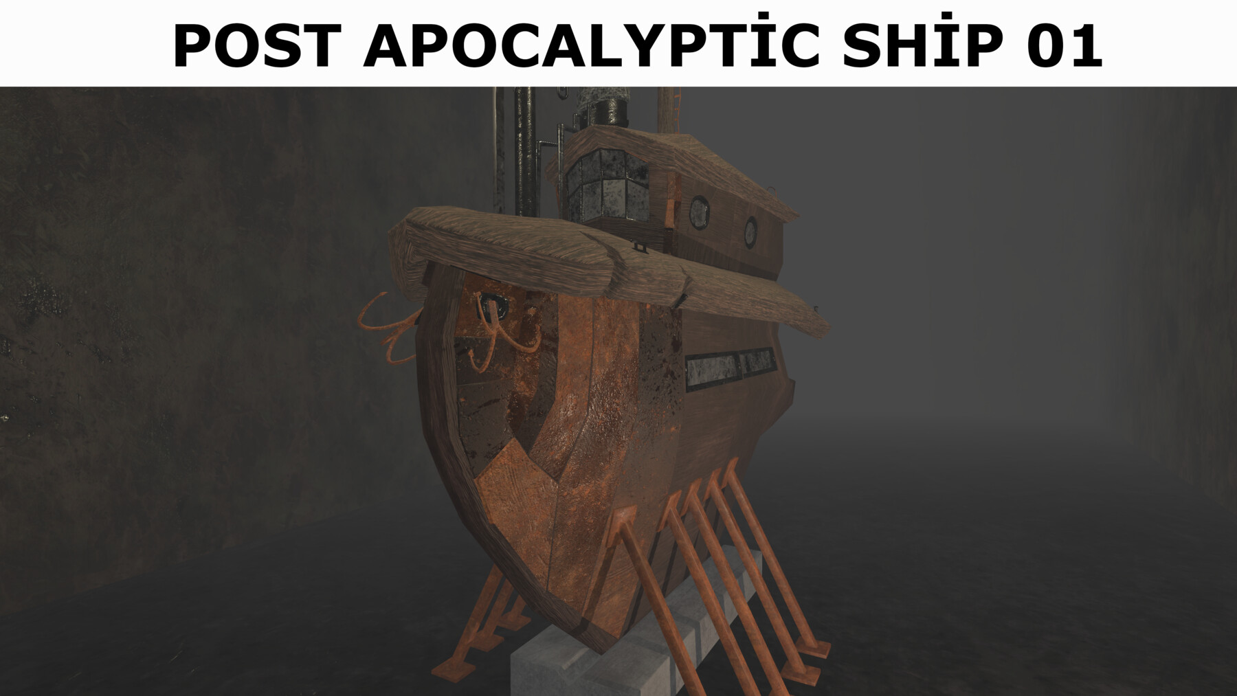 ArtStation - Post Apocalyptic Ship 01 | Game Assets