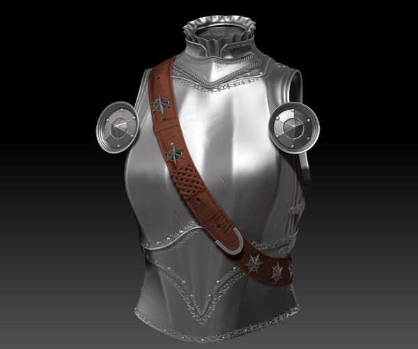 ArtStation - Upper Chest Armor Sculpt Project | Game Assets