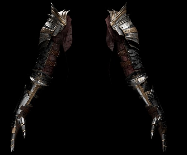ArtStation - Female Arm Armor Set MidPoly | Game Assets