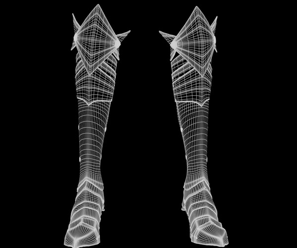 ArtStation - Female Foot And Ankle Armor MidPoly | Game Assets