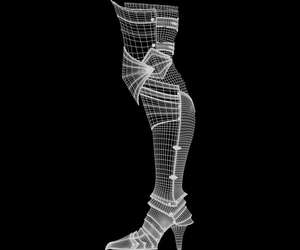 ArtStation - Female Leg Armor Set Armor MidPoly | Game Assets