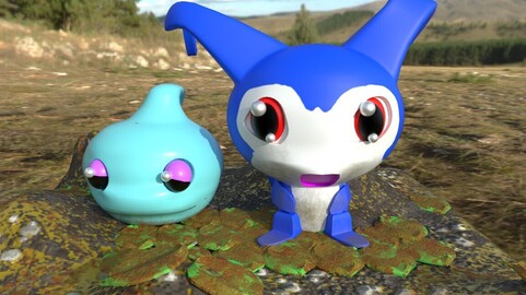 ArtStation - Chibomon and Demiveemon | Artworks