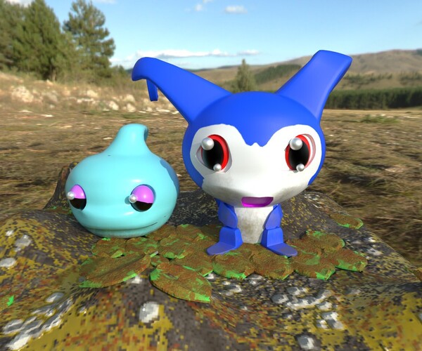 ArtStation - Chibomon and Demiveemon | Artworks