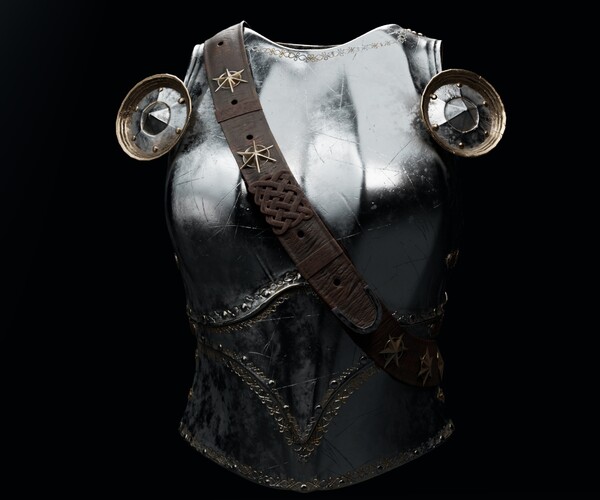 ArtStation - Female Upper Chest Armor MidPoly | Game Assets