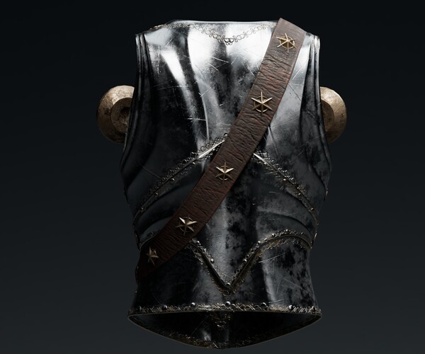 ArtStation - Female Upper Chest Armor MidPoly | Game Assets