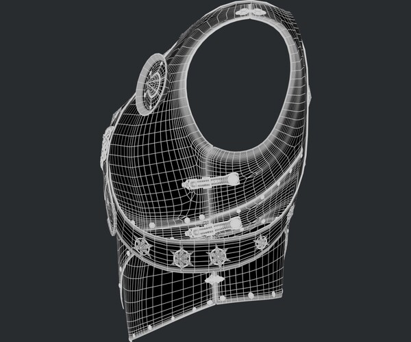 ArtStation - Female Upper Chest Armor MidPoly | Game Assets