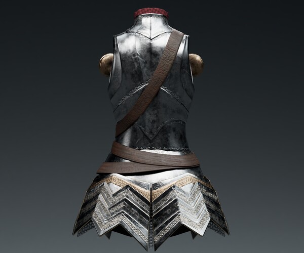 ArtStation - Female Body Armor Set LowPoly | Game Assets