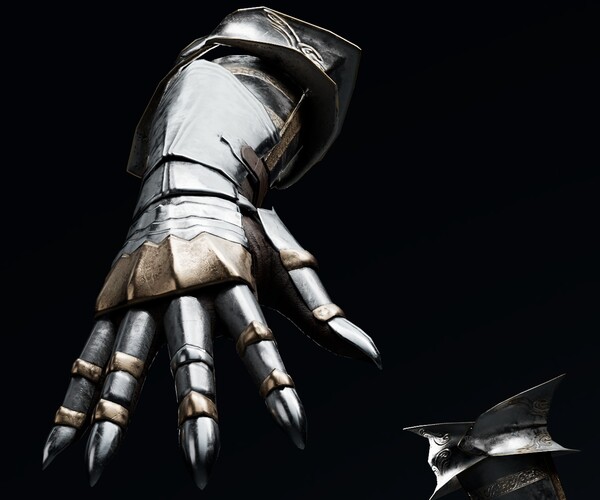 ArtStation - Female Hand And Wrist armor LowPoly | Game Assets