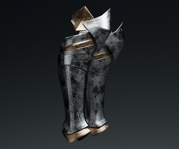 ArtStation - Female Knight Ankle Knee LowPoly | Game Assets