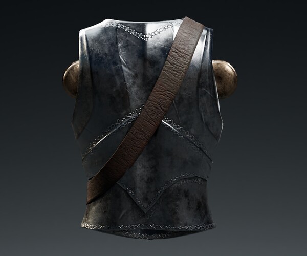 ArtStation - Female Knight Upper Chest Armor Set LowPoly | Game Assets