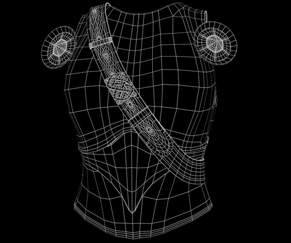 ArtStation - Female Knight Upper Chest Armor Set LowPoly | Game Assets