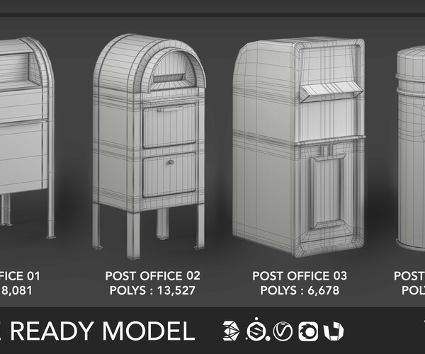 ArtStation - 10 Post Office + Material | Game Assets