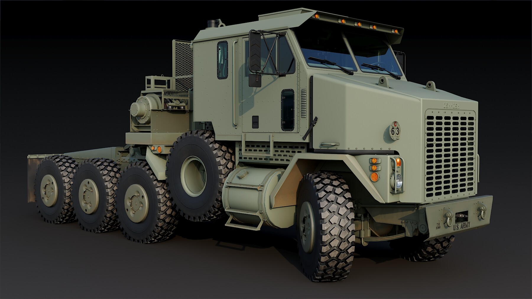 ArtStation - Oshkosh M1070 HET 8x8 military truck | Game Assets