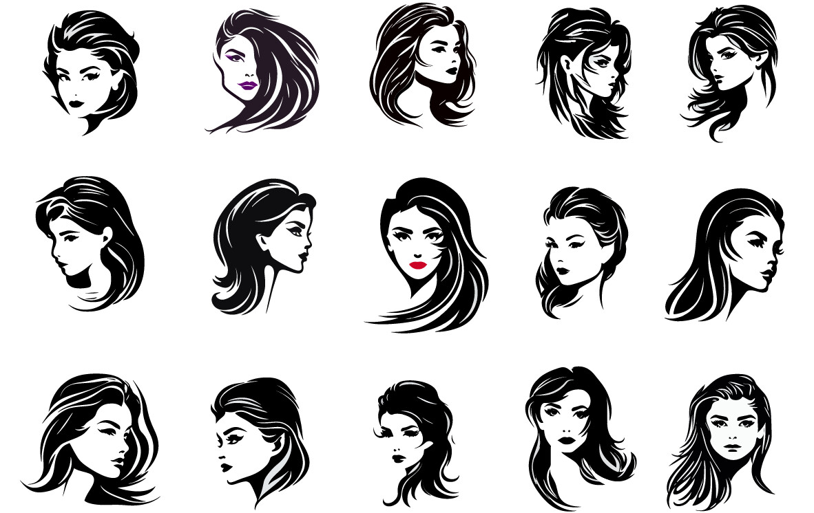 ArtStation - 15 Female Face Vector | Artworks