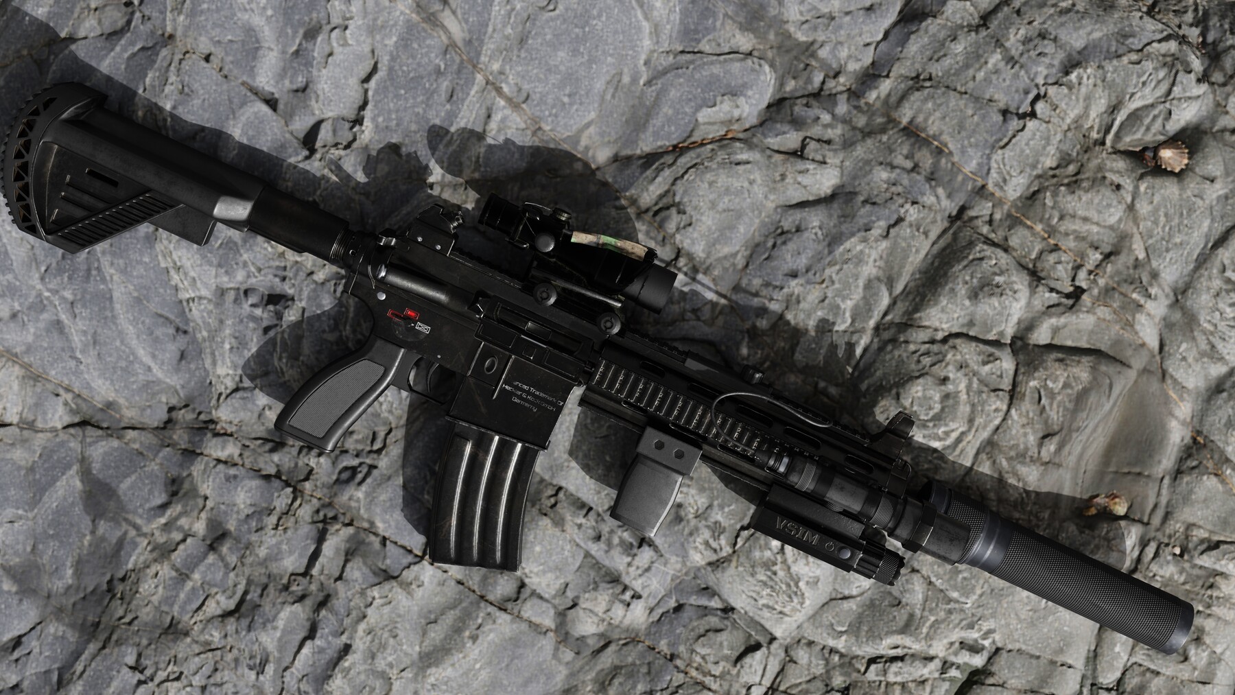 ArtStation - HK416 Gun For Game | Game Assets