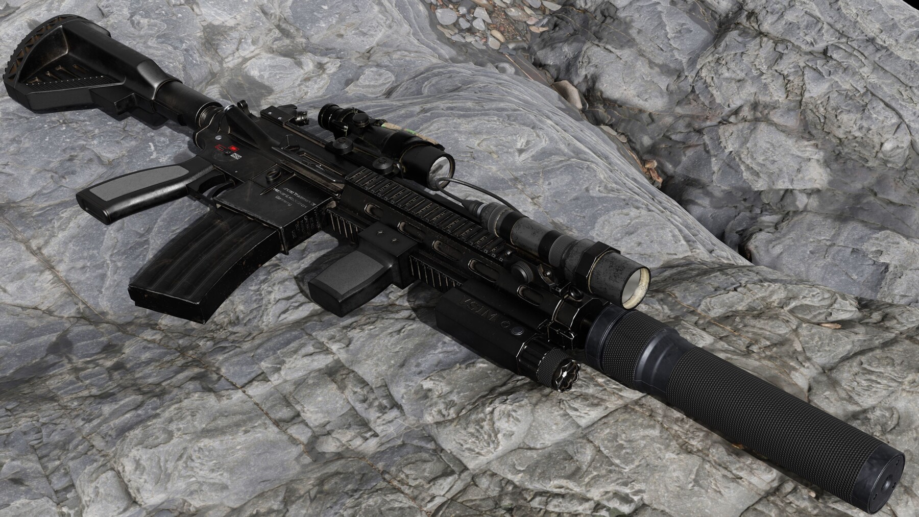 ArtStation - HK416 Gun For Game | Game Assets