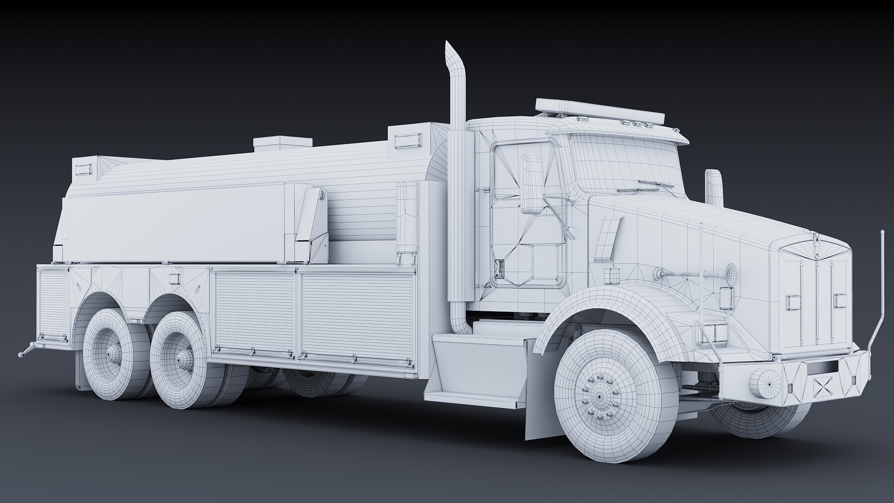 ArtStation - Kenworth T800 Fire tanker truck | Game Assets