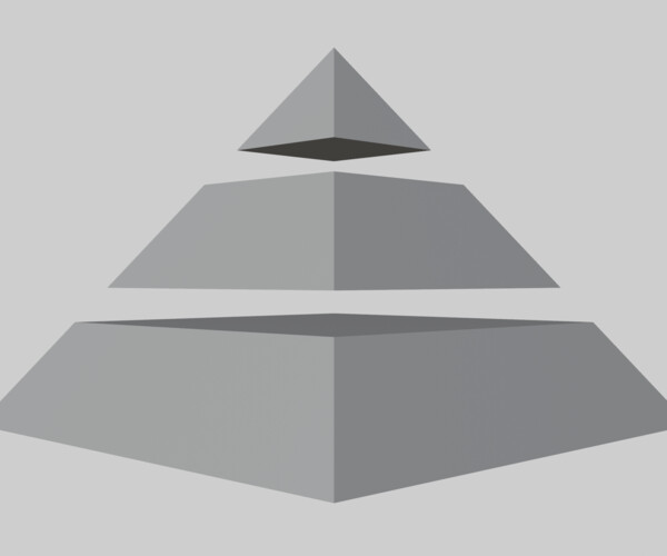 ArtStation - Pyramid Separated into 3 Parts | Game Assets