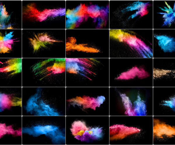 ArtStation - 45 Explosion of Colored Powder, Holy Powder Texture ...