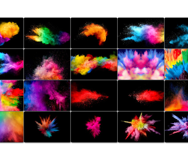 ArtStation - 45 Explosion of Colored Powder, Holy Powder Texture ...