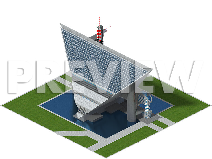 ArtStation - Architecture (Tile#0046, 2x2) – Dimetric Projection ...